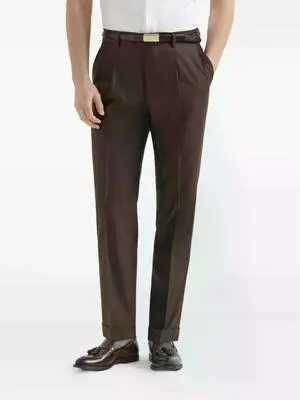 Brunello Cucinelli Virgin-wool And Cashmere Trousers - Brown