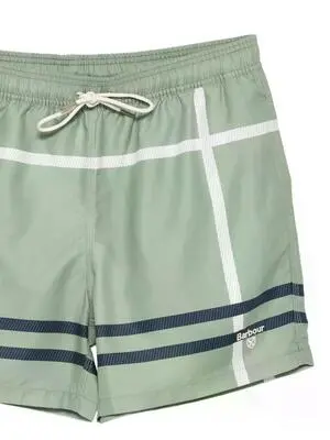 Barbour Logo-print Swim Shorts - Green