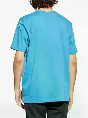 DIESEL® T-adjust-slits Logo-embroidered T-shirt - Blue