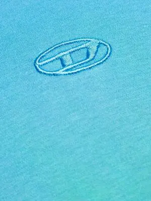 DIESEL® T-adjust-slits Logo-embroidered T-shirt - Blue