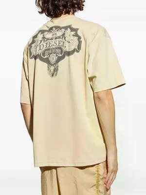 DIESEL® Embroidered Logo T-shirt - Neutrals