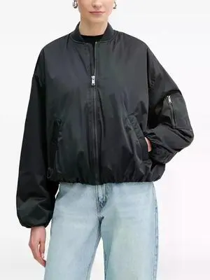 Guess Zip-up Bomber Jacket - Black