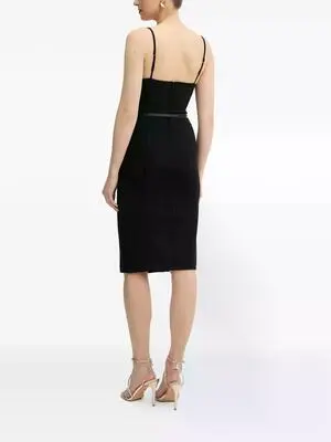 Guess Floral-appliqué Belted Midi Dress