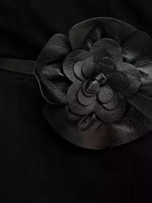 Guess Floral-appliqué Belted Midi Dress