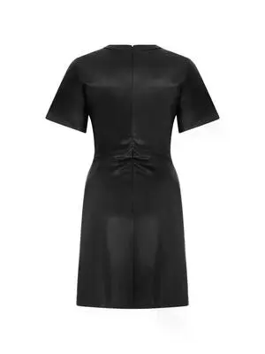 Rabanne Button-embellished Gathered Dress - Black