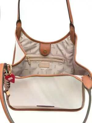 Dkny Contrast-trim Logo-patch Tote