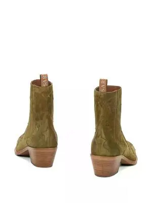 Sartore Suede Ankle Boots - Green