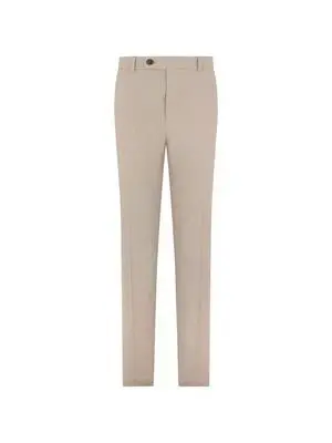 SLOWEAR Slim-fit Micro-patterned Trousers - Neutrals