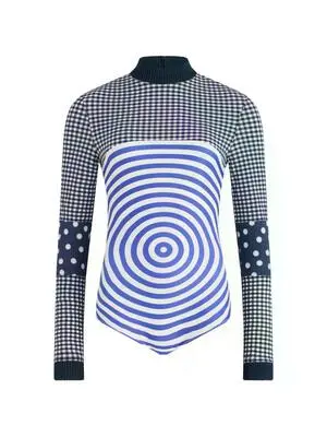 JEAN PAUL GAULTIER Long-sleeve Gingham Top