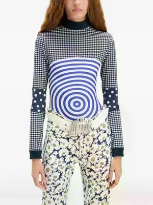 JEAN PAUL GAULTIER Long-sleeve Gingham Top