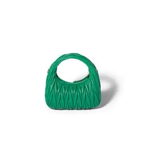 Miu Miu Wander Matelassé Nappa Leather Hobo Bag - Mango
