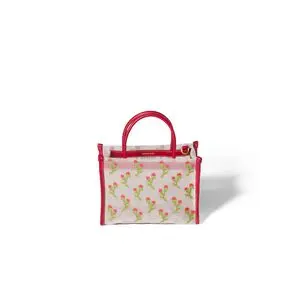 Miu Miu Embroidered Mesh Top-handle Bag