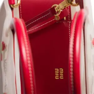 Miu Miu Embroidered Mesh Top-handle Bag