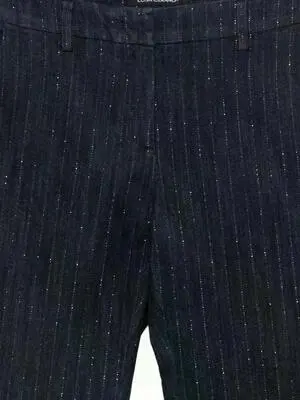 LUISA CERANO Pinstripe Flared Jeans