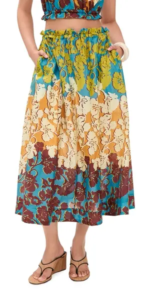 ALEMAIS Splice Midi Skirt - Multi