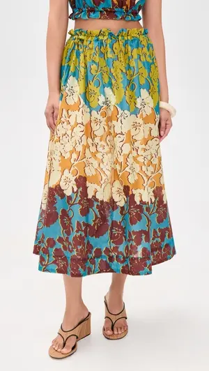 ALEMAIS Splice Midi Skirt - Multi