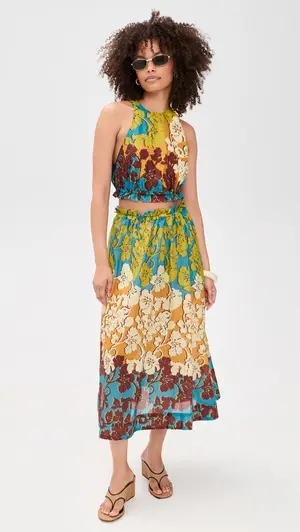 ALEMAIS Splice Midi Skirt - Multi