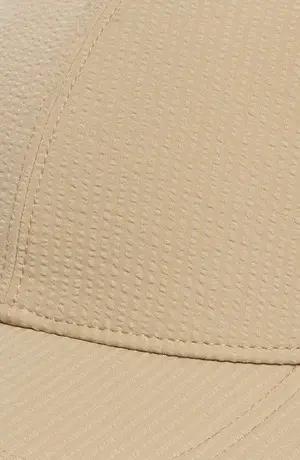 Vince Seersucker Baseball Cap - Pecan