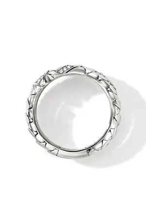 John Hardy Naga Sterling & Diamond Coil Ring - Silver