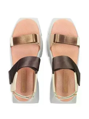 United Nude Panelled Touch-strap Sandals - Neutrals