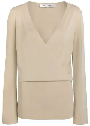 AYA MUSE Gema Knit Mini Wrap Dress