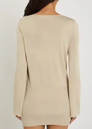 AYA MUSE Gema Knit Mini Wrap Dress