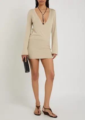 AYA MUSE Gema Knit Mini Wrap Dress