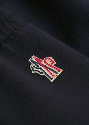 Moncler Logo-appliquéd Stretch-jersey Sweatpants - Navy
