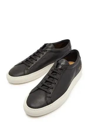 COMMON PROJECTS Achilles Premium Leather Sneakers - Black