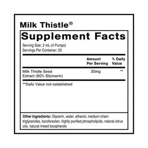 QUICKSILVER SCIENTIFIC Nanoemulsified Milk Thistle Silymarin Liquid Supplement