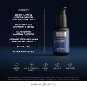QUICKSILVER SCIENTIFIC Nanoemulsified Milk Thistle Silymarin Liquid Supplement