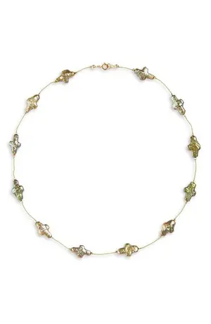 ISSHI Desnuda Freshwater Pearl Station Necklace - Algae