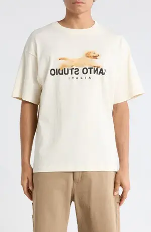 SANTO STUDIO Security Team Drappo Boxy Fit Cotton Graphic T-shirt