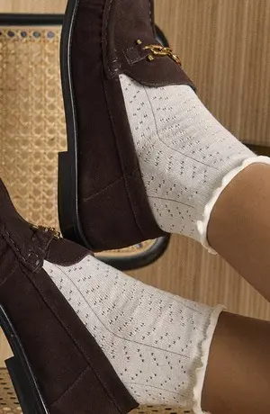 STEMS Pointelle Ankle Socks - Ivory