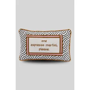 FURBISH Espresso Martini Needlepoint Pillow - Rust