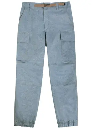 Moncler Belted Denim Cargo Trousers