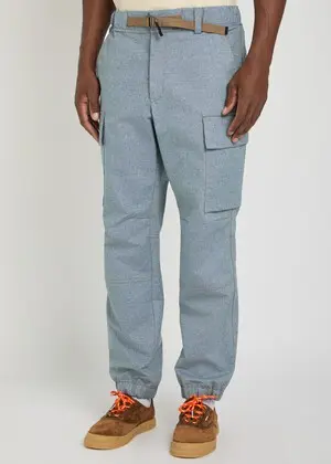 Moncler Belted Denim Cargo Trousers