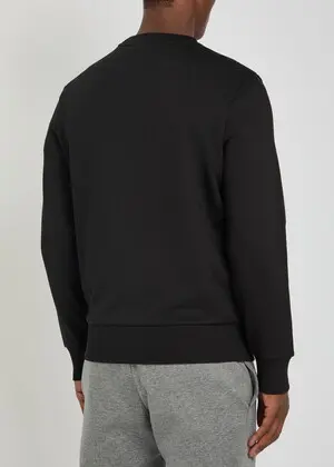 Moncler Logo-print Cotton Sweatshirt - Black