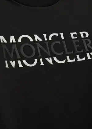 Moncler Logo-print Cotton Sweatshirt - Black