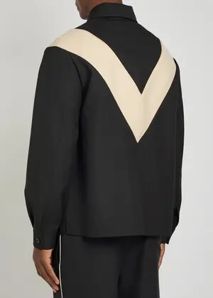 Valentino Garavani Panelled Woven Jacket - Black