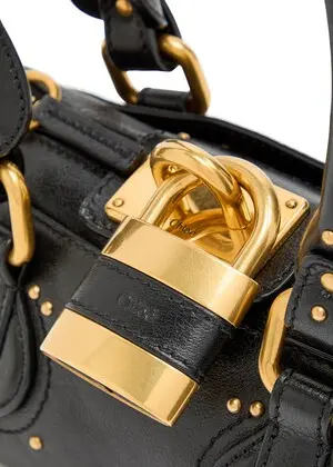 Chloé Paddington Grained Leather Shoulder Bag - Black