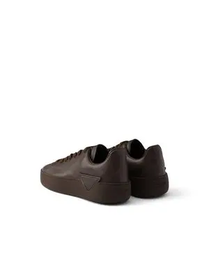 Prada Court Leather Sneakers - Brown