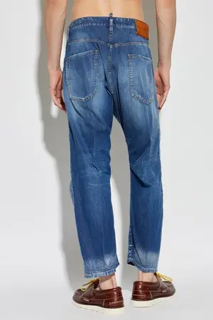 Dsquared2 Faded Relaxed Skinny Jeans - Navy Blue