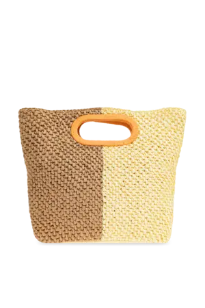 Marni Logo Raffia Tote - Beige
