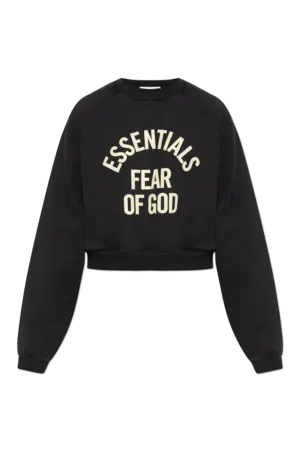 Fear Of God Sweatshirt With Printed Logo - Black
