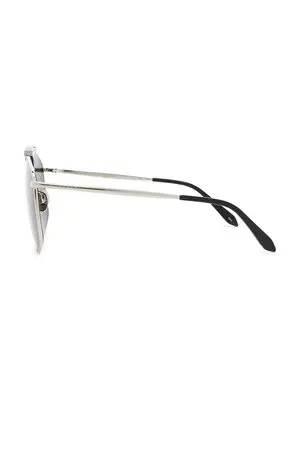 Alaïa Animalier Pilot Sunglasses - Silver & Grey