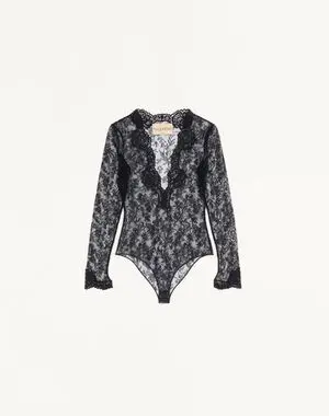 Valentino Garavani Stretch Lace Bodysuit - Black