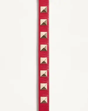 Valentino Garavani Rockstud Leather Bracelet - Red
