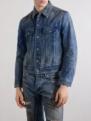 Rick Owens Denim Trucker Jacket - Blue