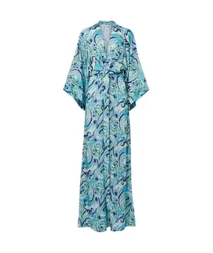 Melissa Odabash Eloise Printed Maxi Dress - Blue